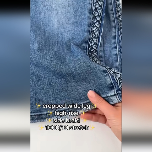 Judy Blue | Jeans | Judy Blue Braid Crop Wide Leg Jeans | Poshmark